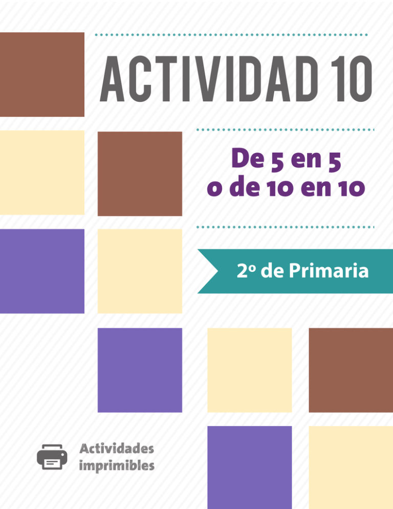 De 5 en 5 o de 10 en 10