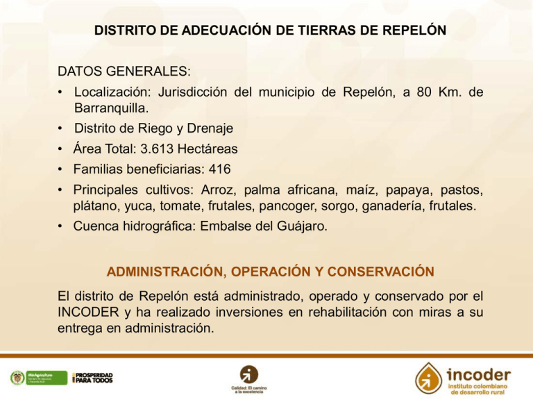 Presentación Distrito Repelón