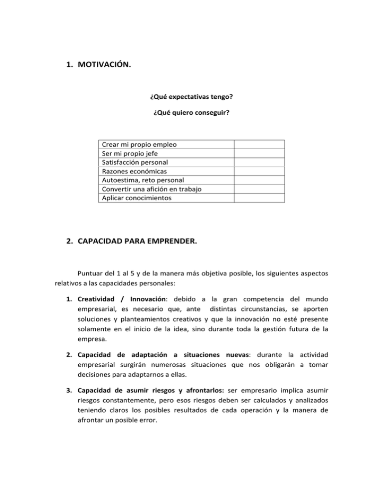 Test Para Descubrir Tu Capacidad Para Emprender 