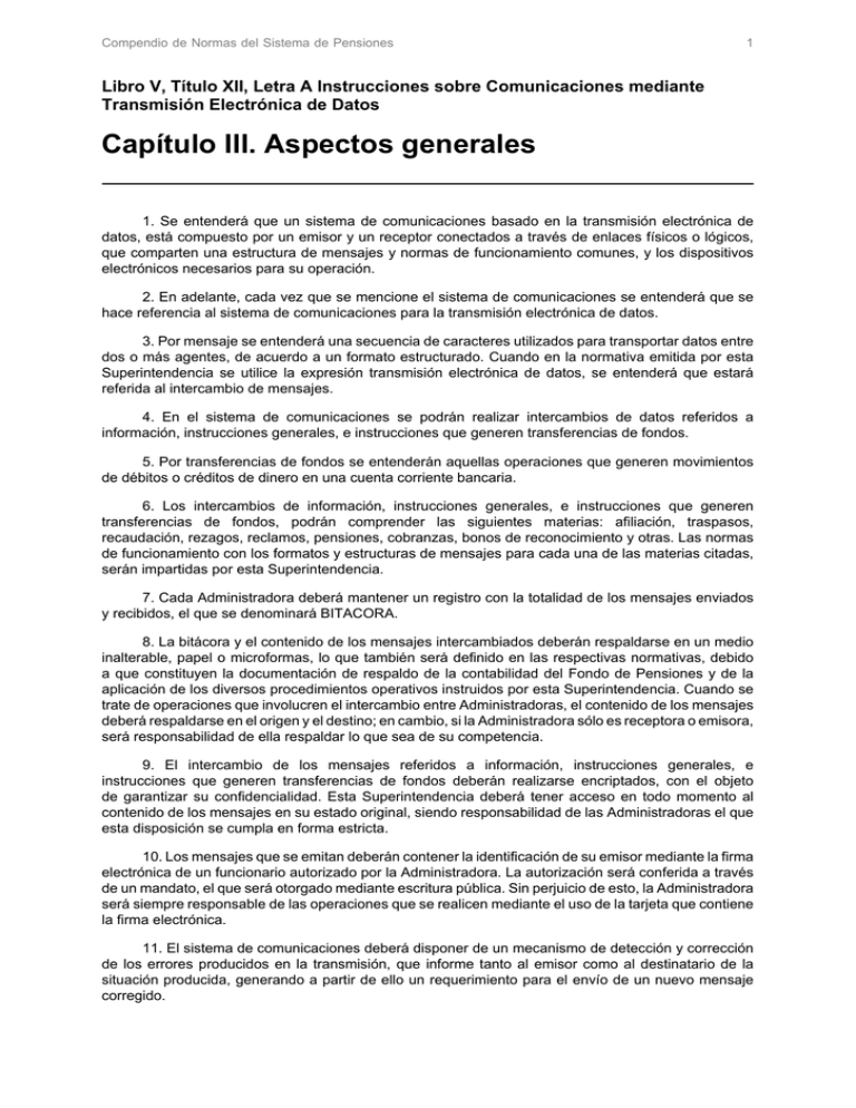 Capítulo III. Aspectos generales