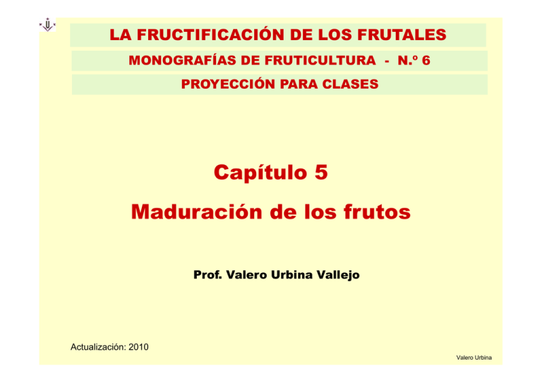 Capítulo 5 Maduración de los frutos