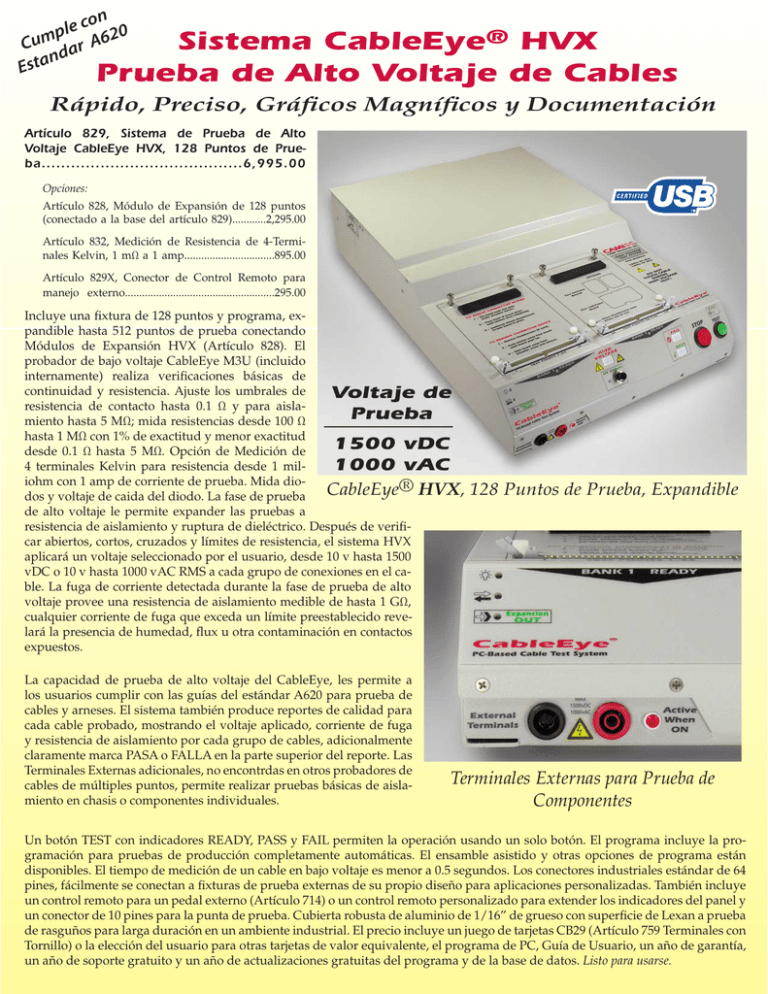 Sistema CableEye® HVX Prueba de Alto Voltaje de Cables