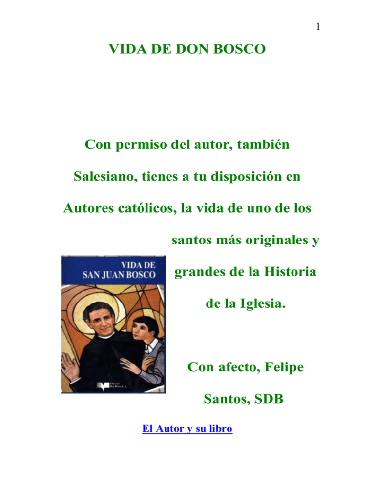 vida de don bosco - Autores Catolicos