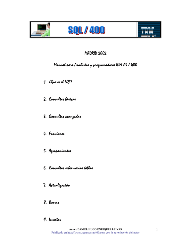 SQL400 - Recursos AS/400