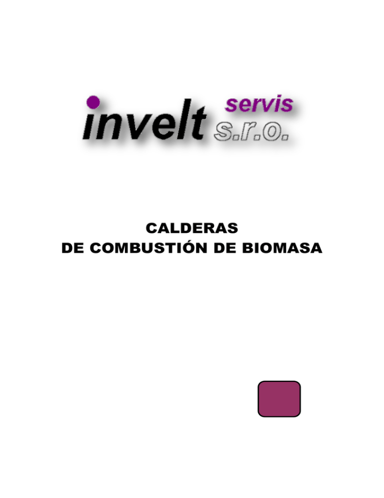 CALDERAS DE COMBUSTIÓN DE BIOMASA