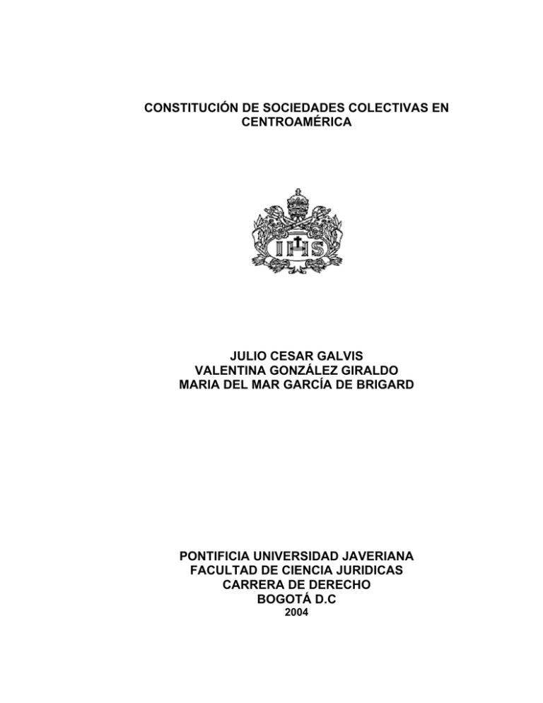 CONSTITUCIÓN DE SOCIEDADES COLECTIVAS EN
