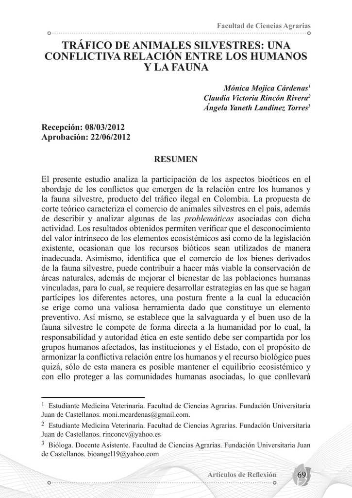 TRÁFICO DE ANIMALES SILVESTRES: UNA CONFLICTIVA