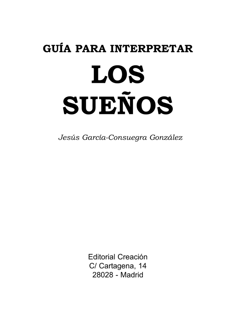 GUÍA PARA INTERPRETAR LOS SUEÑOS