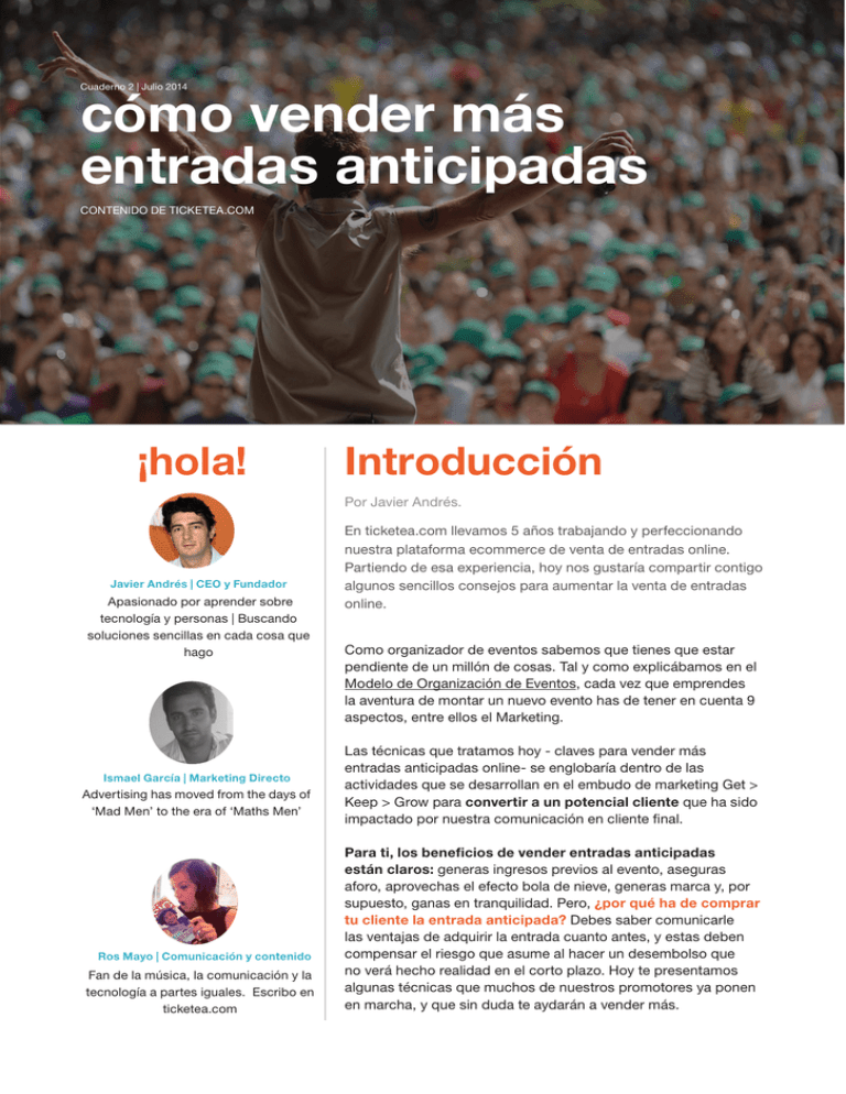 cómo vender más entradas anticipadas