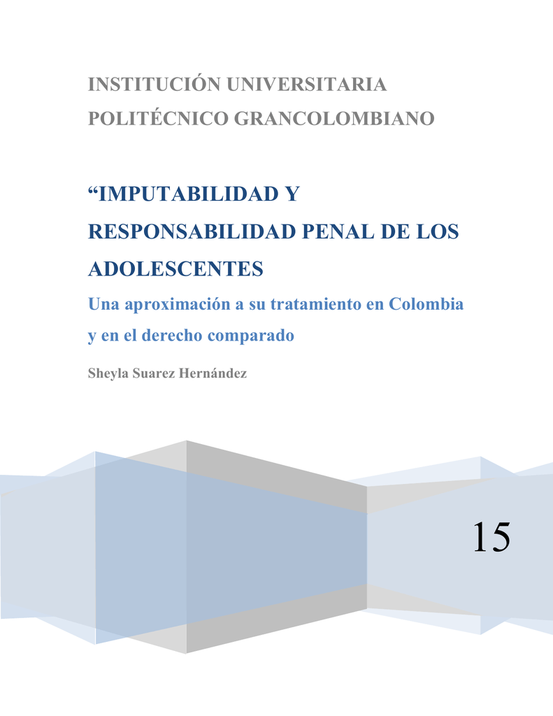 imputabilidad y responsabilidad penal de los adolescentes