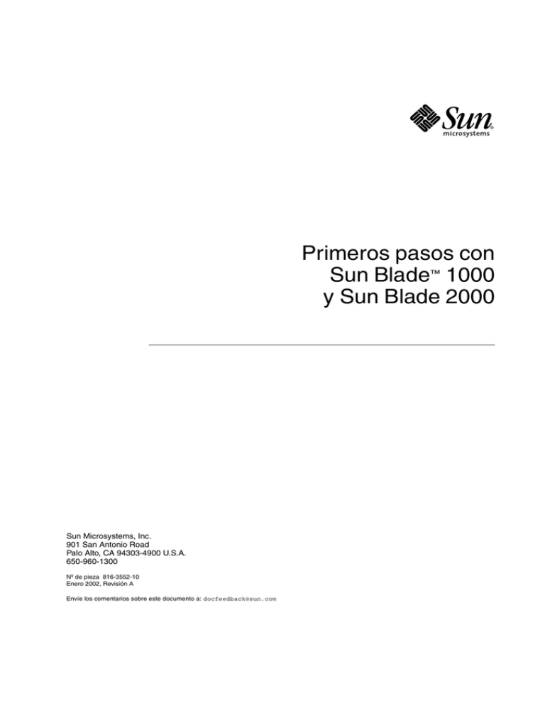 Sun Blade 1000 and Sun Blade 2000 Getting Started Guide