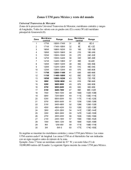 Las Coordenadas Geográficas y la Proyección UTM.