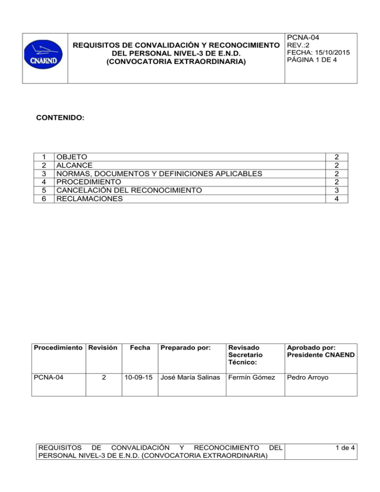 REQUISITOS DE CONVALIDACIÓN Y RECONOCIMIENTO DEL