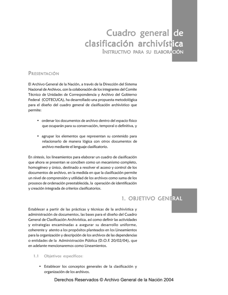 Cuadro de clasificación archivística