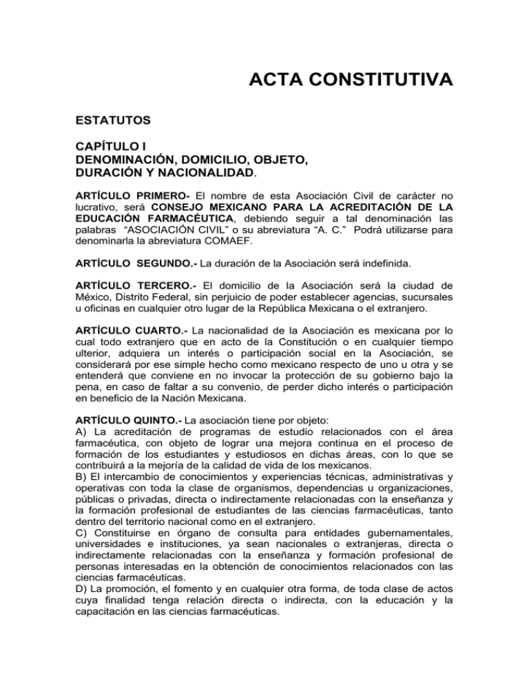 ACTA CONSTITUTIVA