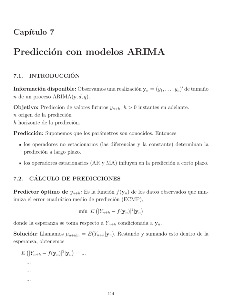 Predicción con modelos ARIMA