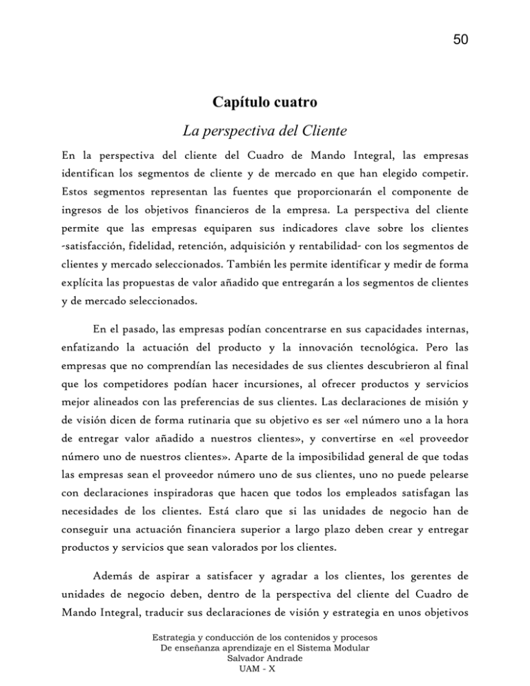 La perspectiva del cliente