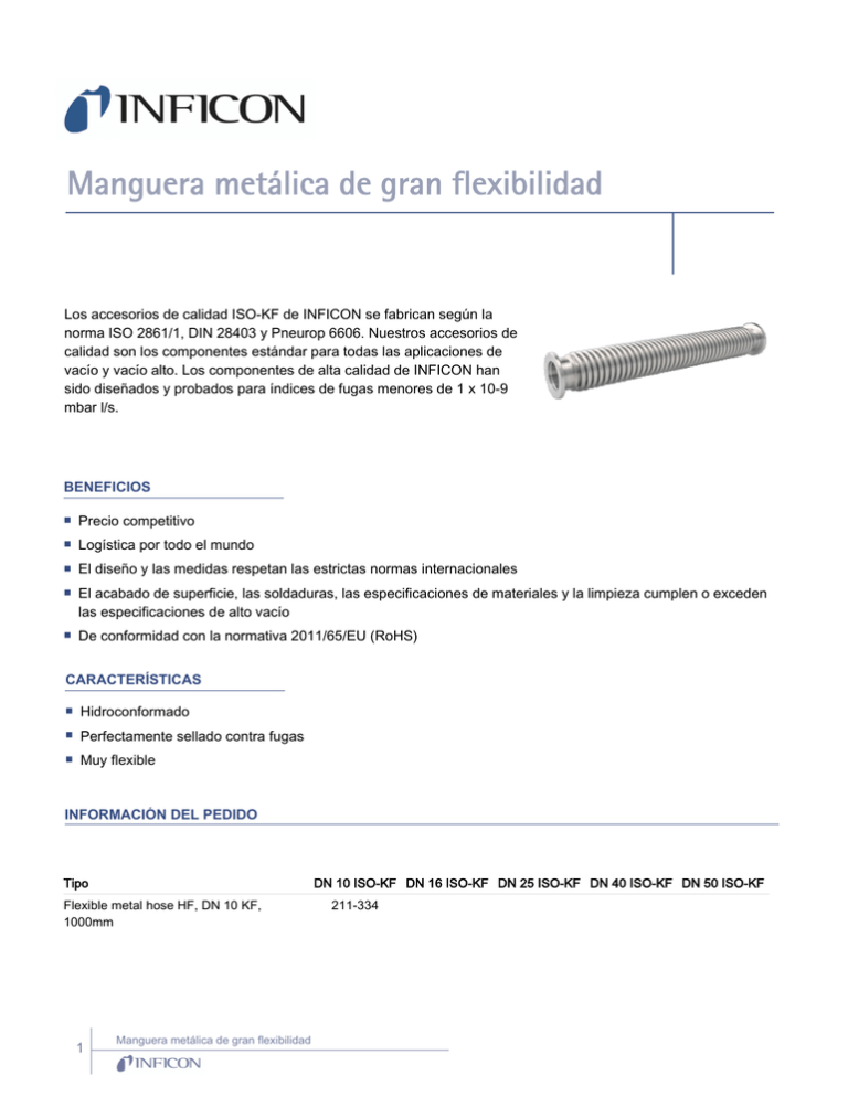 Manguera metálica de gran flexibilidad - Products