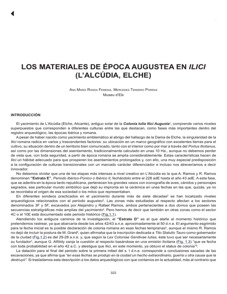 LOS MATeRiALeS de ÉPOcA AUgUSTeA en ILICI (L