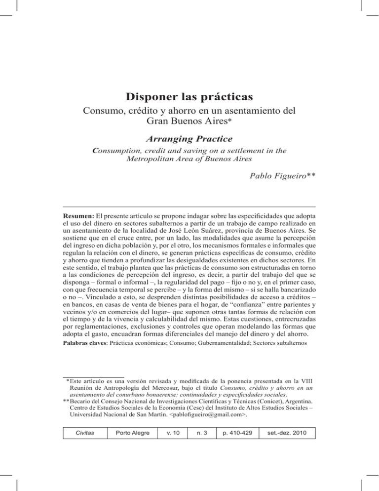 Disponer las prácticas