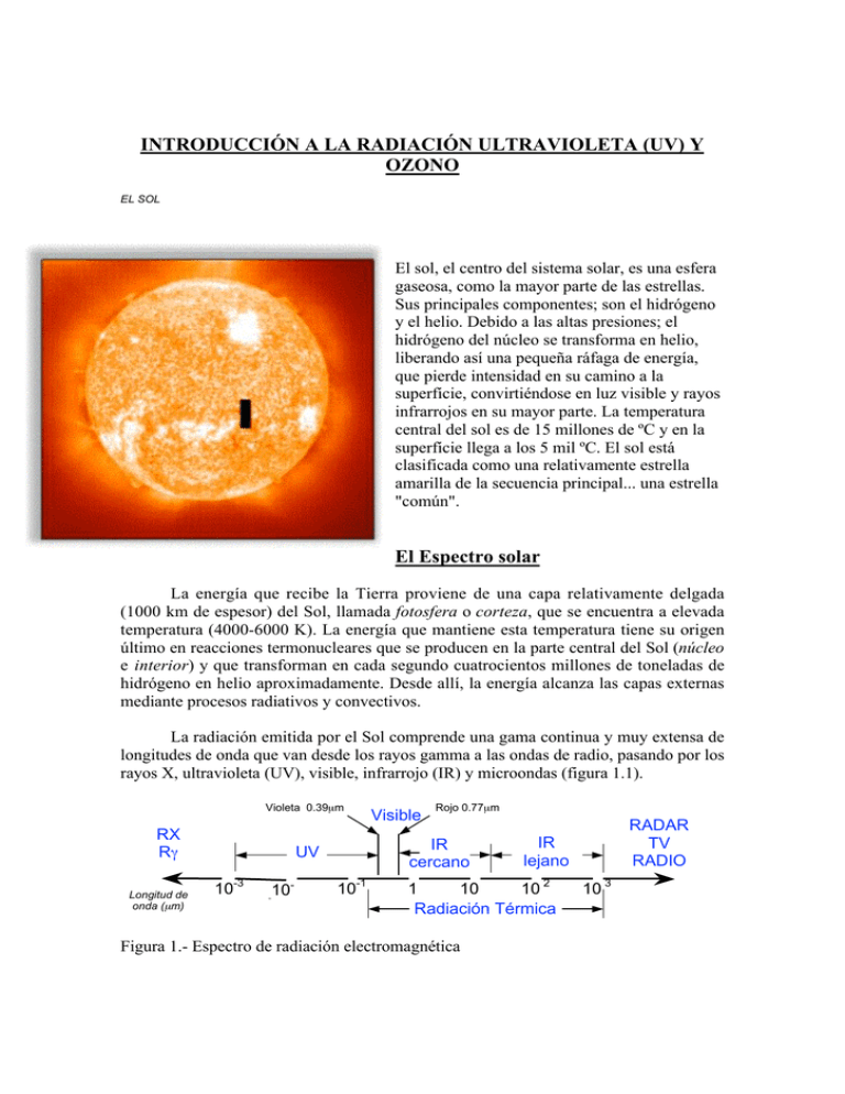 INTRODUCCIÓN A LA RADIACIÓN ULTRAVIOLETA (UV) Y OZONO