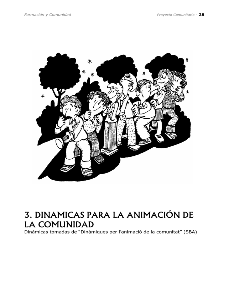 3. DINAMICAS PARA LA ANIMACIÓN DE LA COMUNIDAD