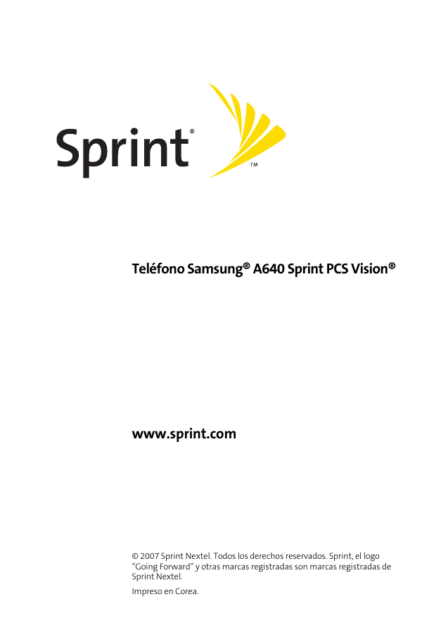 Teléfono Samsung® A640 Sprint PCS Vision® www