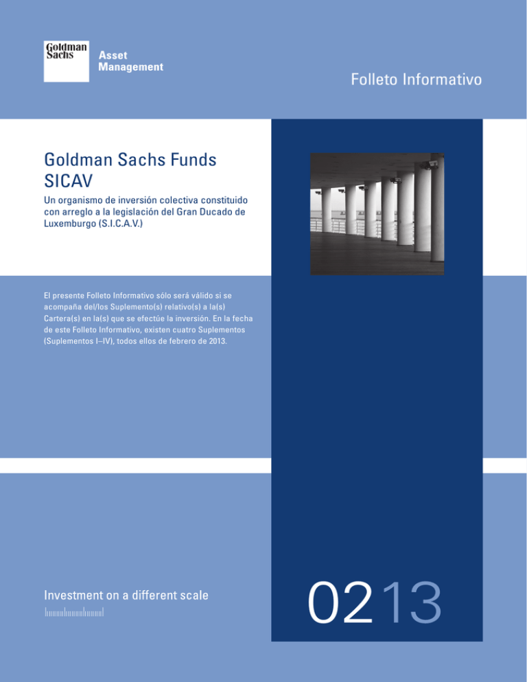 Goldman Sachs Funds, SICAV. Folleto Informativo