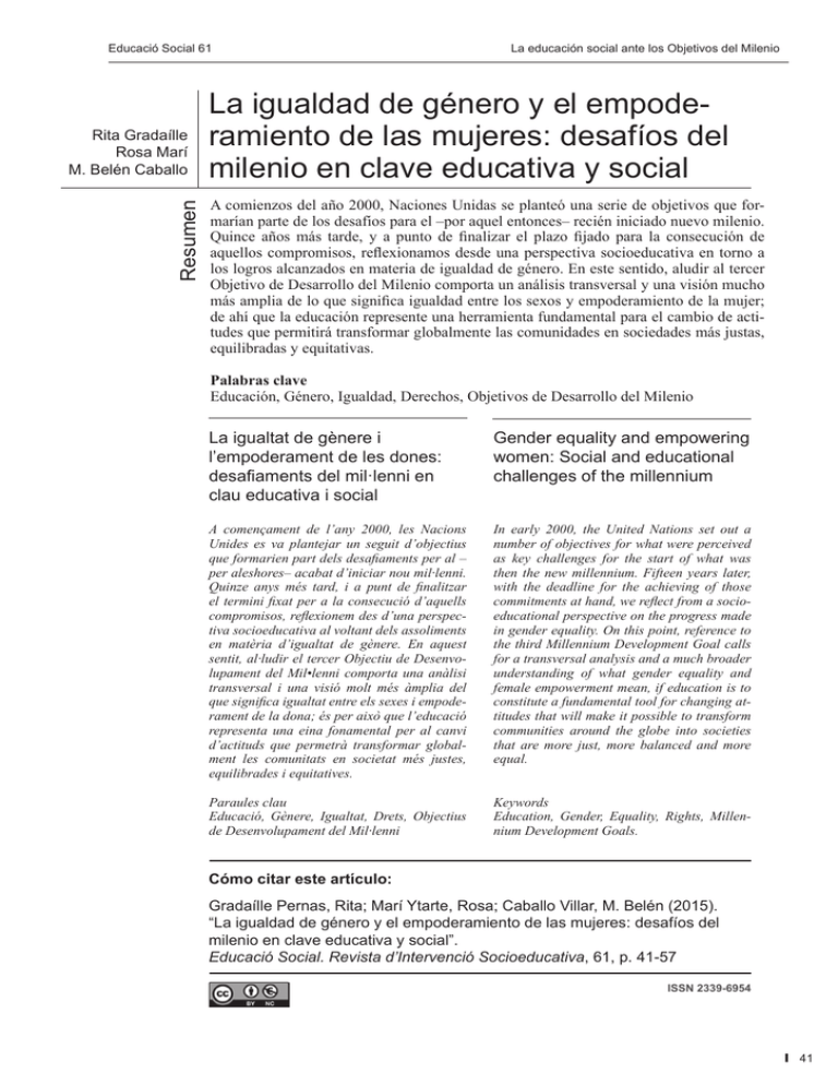 La igualdad de género y el empode