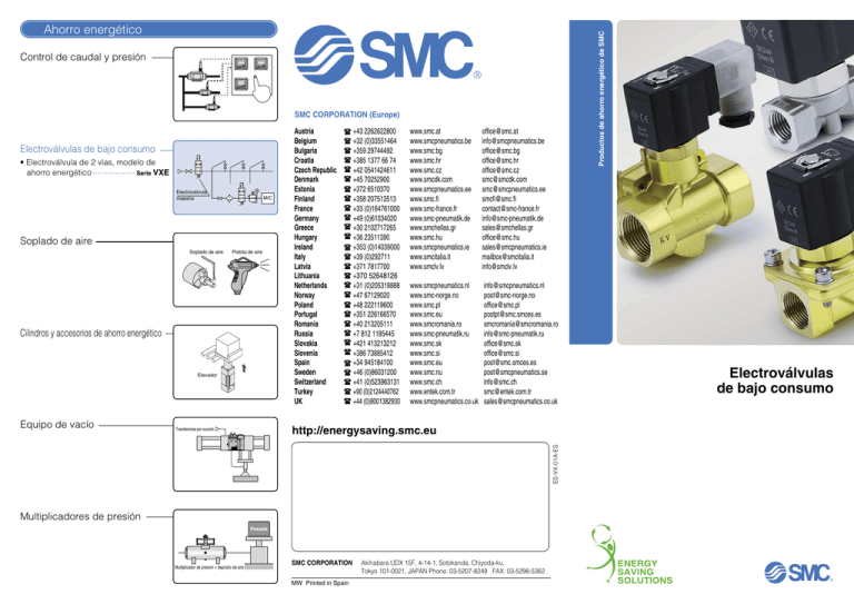 Electroválvulas de bajo consumo