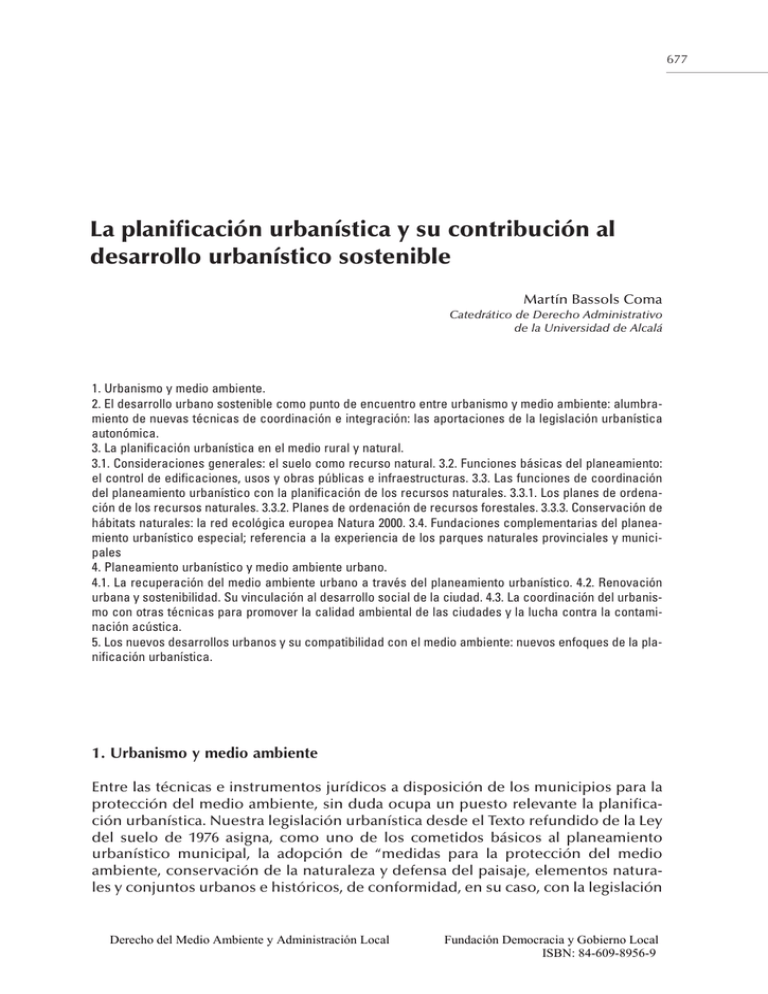 La planificación urbanística y su contribución al desarrollo