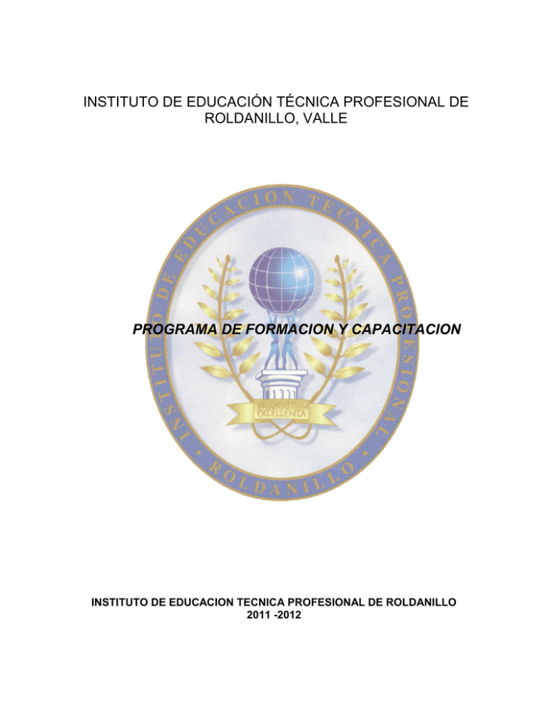 PROGRAMA DE FORMACION Y CAPACITACION