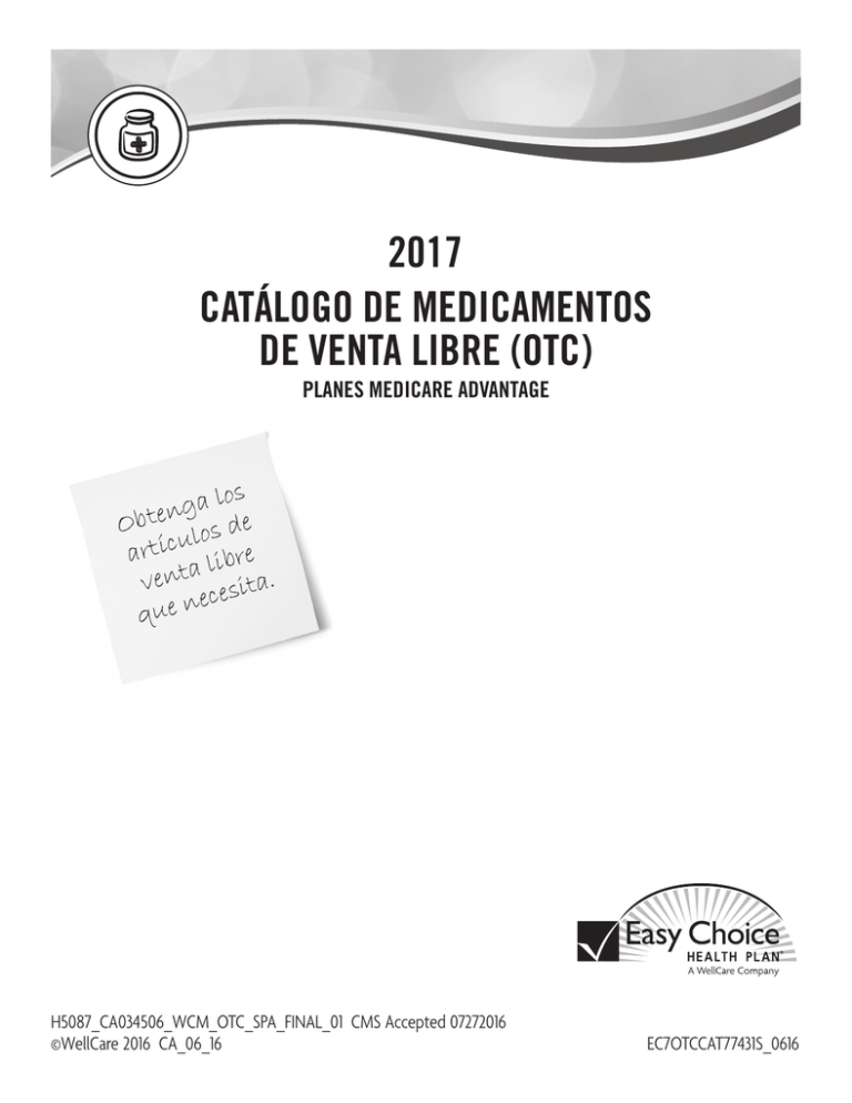 catálogo de medicamentos de venta libre (otc) 2017