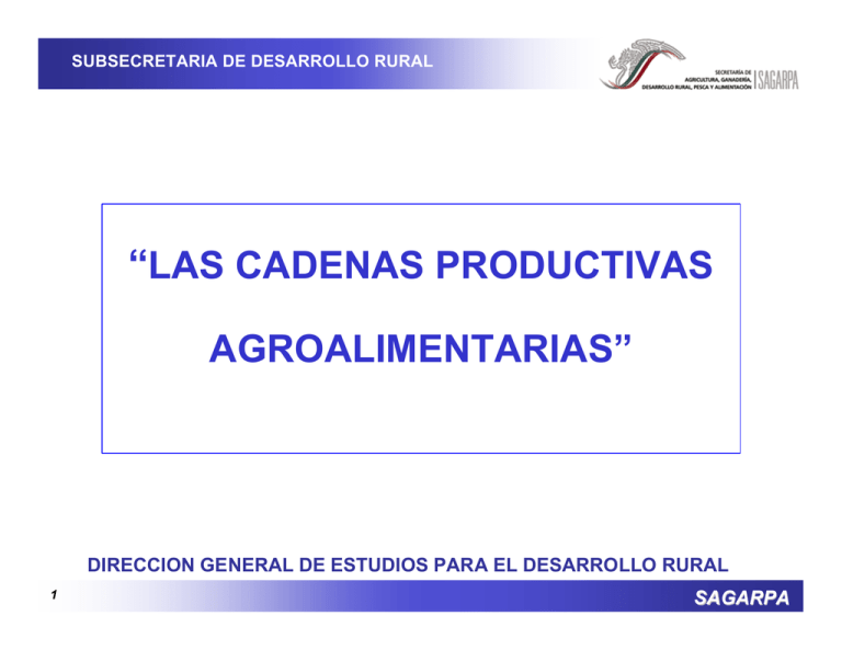 las cadenas productivas agroalimentarias