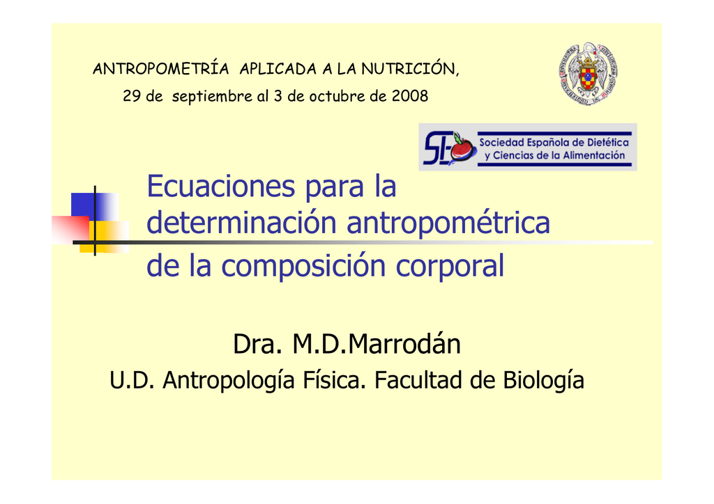 Ecuaciones composición corporal