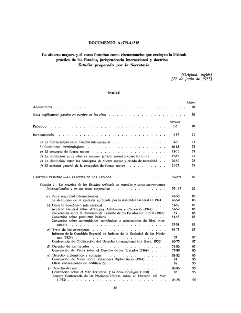 responsabilidad de los estados, la ``fuerza mayor`