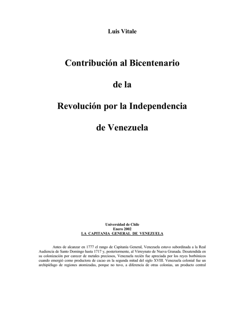 la capitania general de venezuela