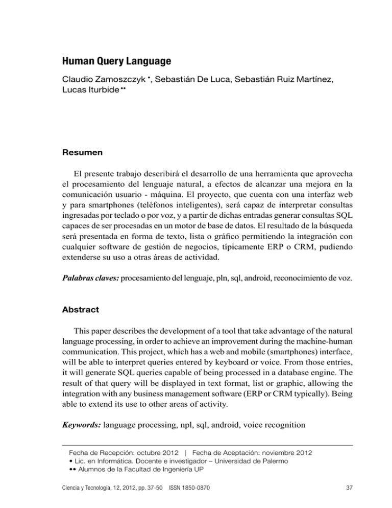 Human Query Language - Universidad de Palermo
