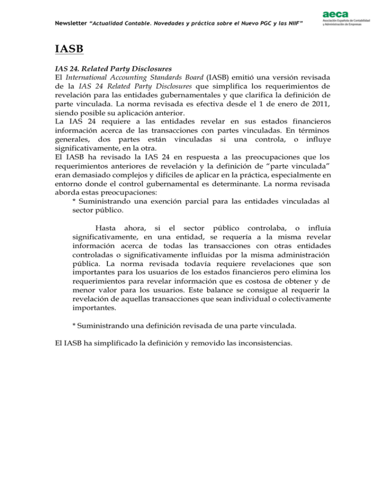 IAS 24 Related Party Disclosures 
