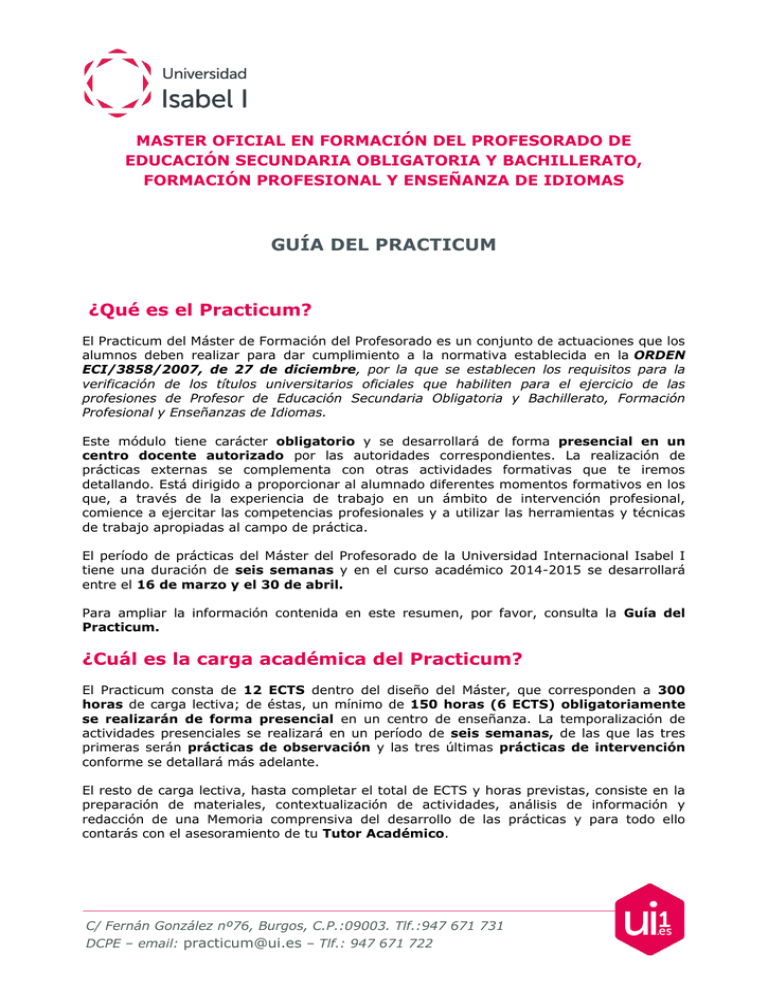 Qué es el Practicum? - Universidad Isabel I