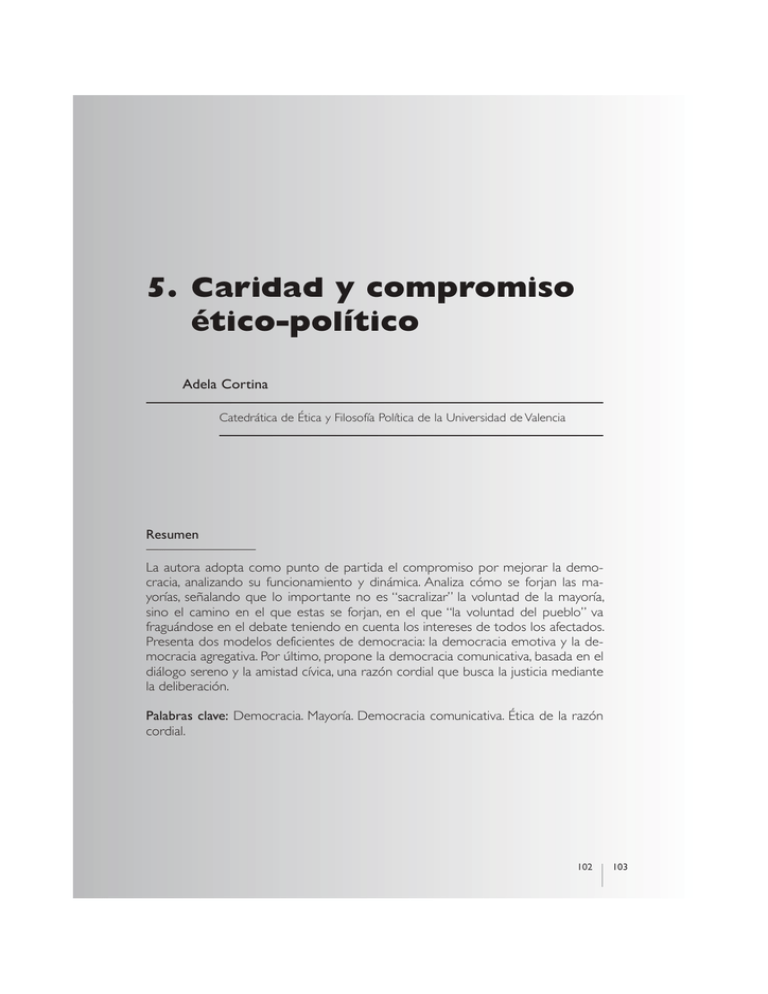 5. Caridad y compromiso ético