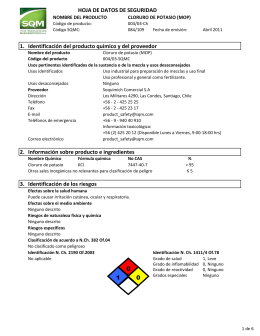 CLORURO DE POTASIO (KCl)