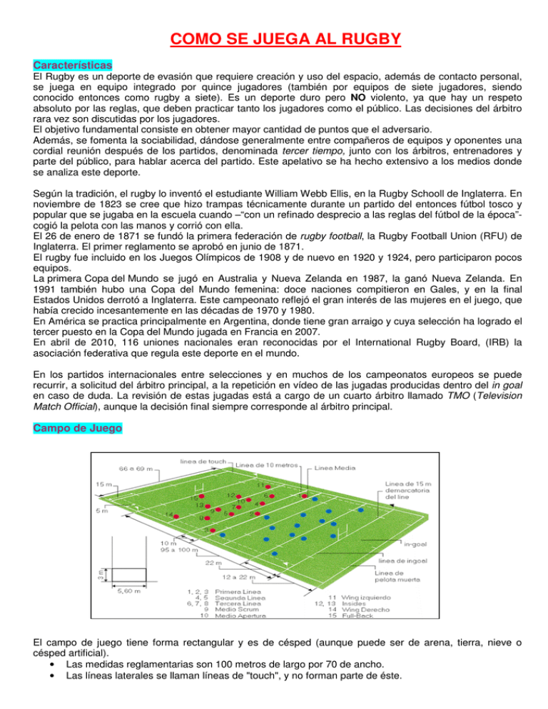 como se juega al rugby