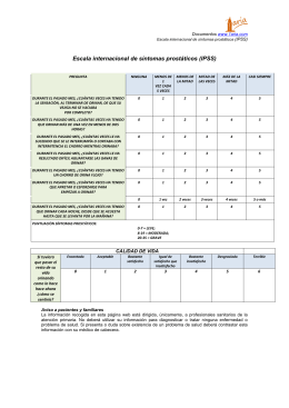 ESCALA INTERNACIONAL DE SÍNTOMAS PROSTÁTICOS (IPSS