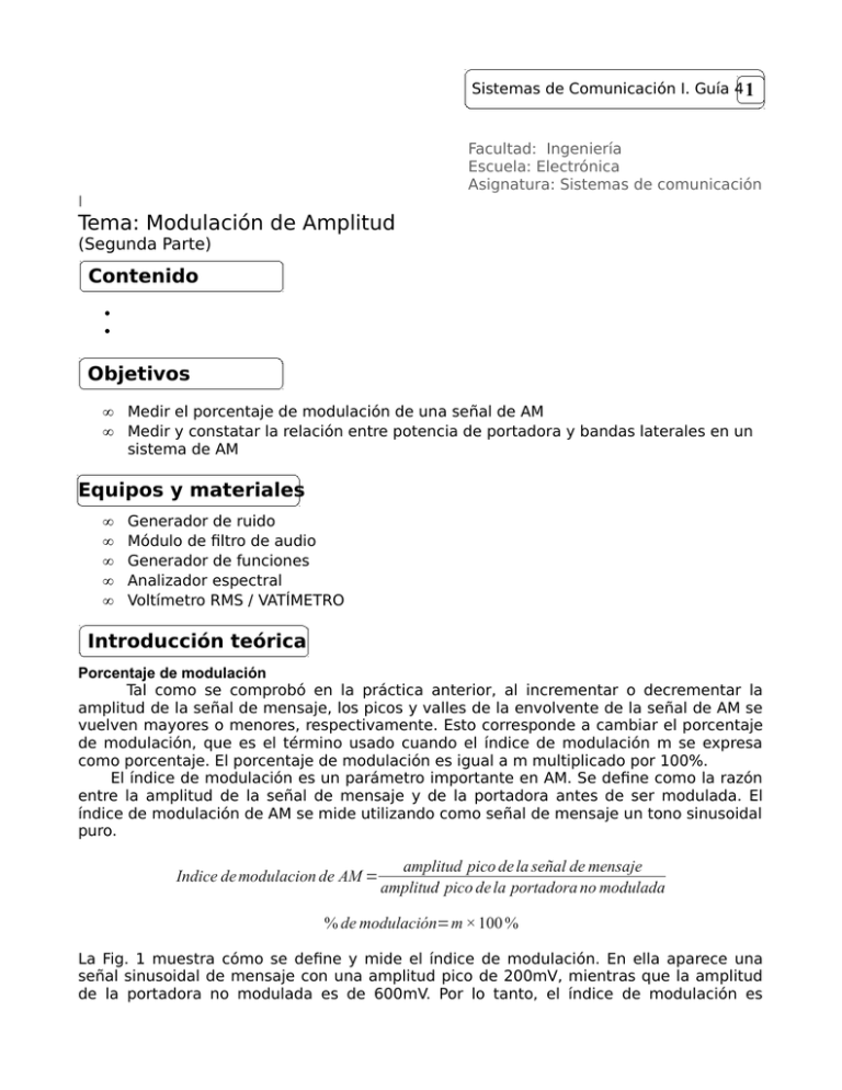 Tema: Modulación de Amplitud