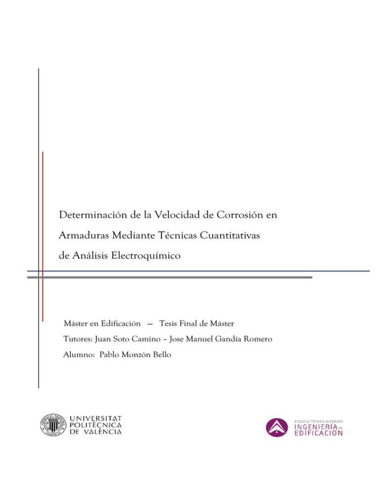 Determinación de la Velocidad de Corrosión en Armaduras