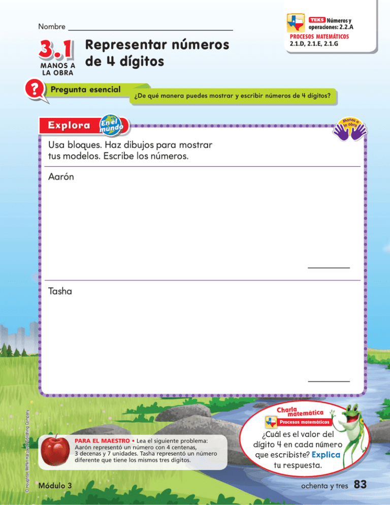 Representar números de 4 dígitos