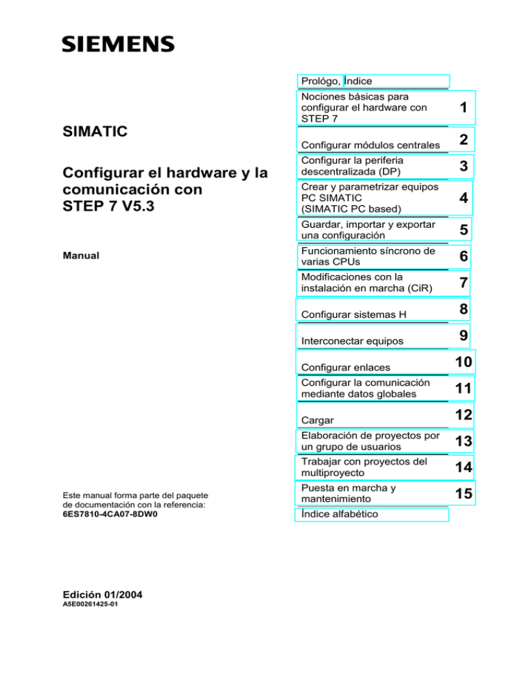 SIMATIC Configurar el hardware y la comunicación con STEP 7 V5.3