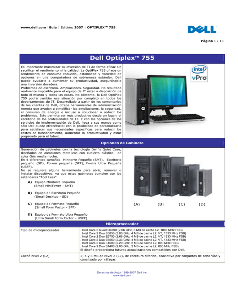 Dell OptiplexTM 755