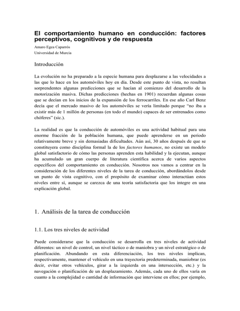 El Comportamiento Humano En Conducción
